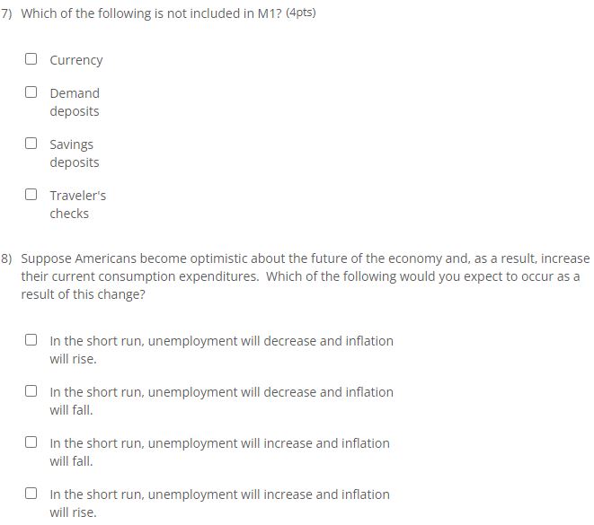 Solved 7) Which of the following is not included in M1? | Chegg.com