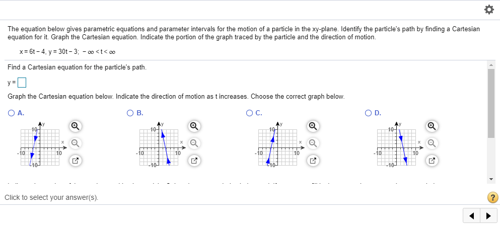 Solved The equation below gives parametric equations and | Chegg.com