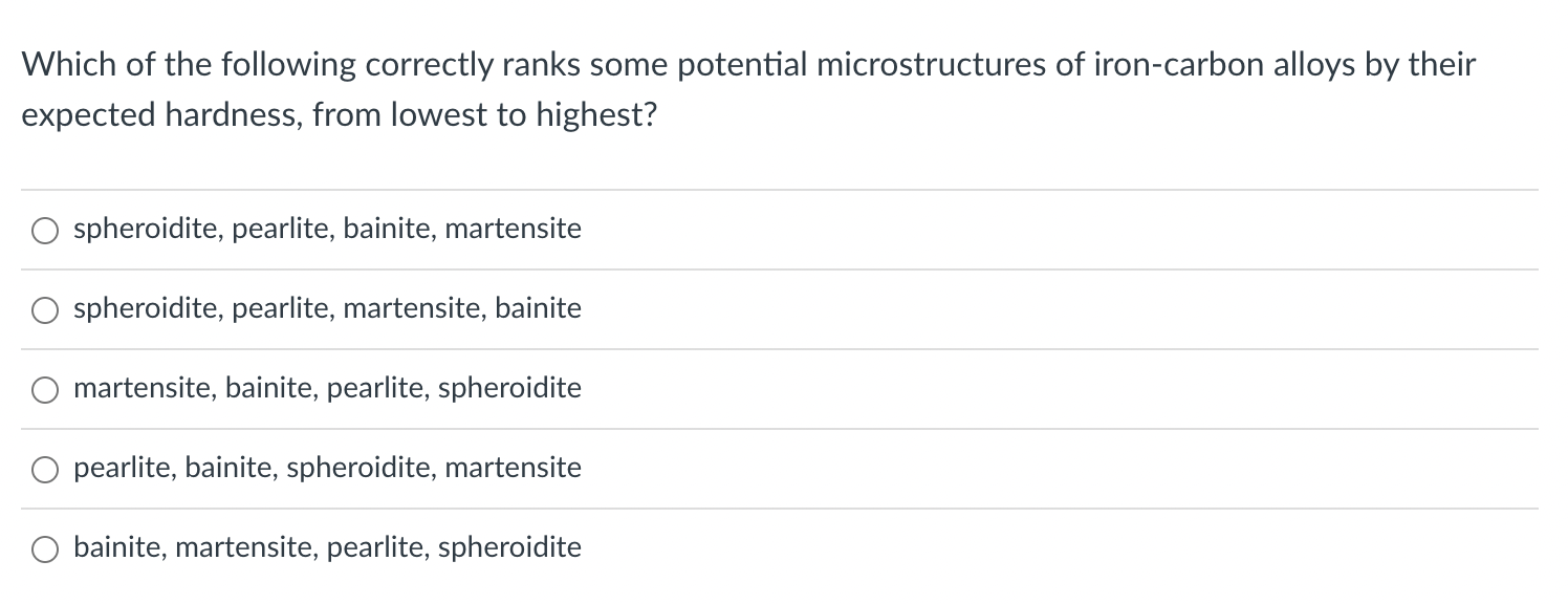 Solved Which of the following correctly ranks some potential | Chegg.com