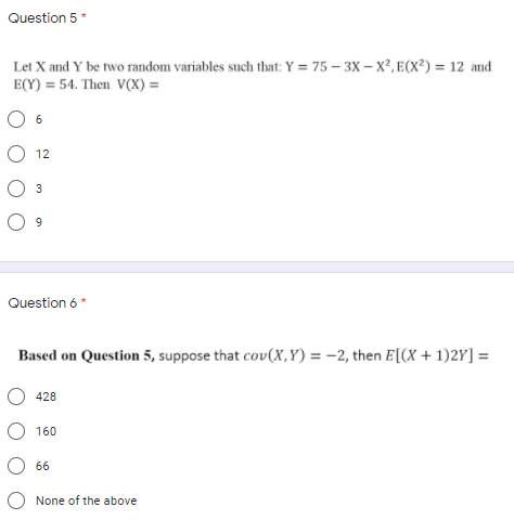 Solved Question 5* Let X and Y be two random variables such | Chegg.com