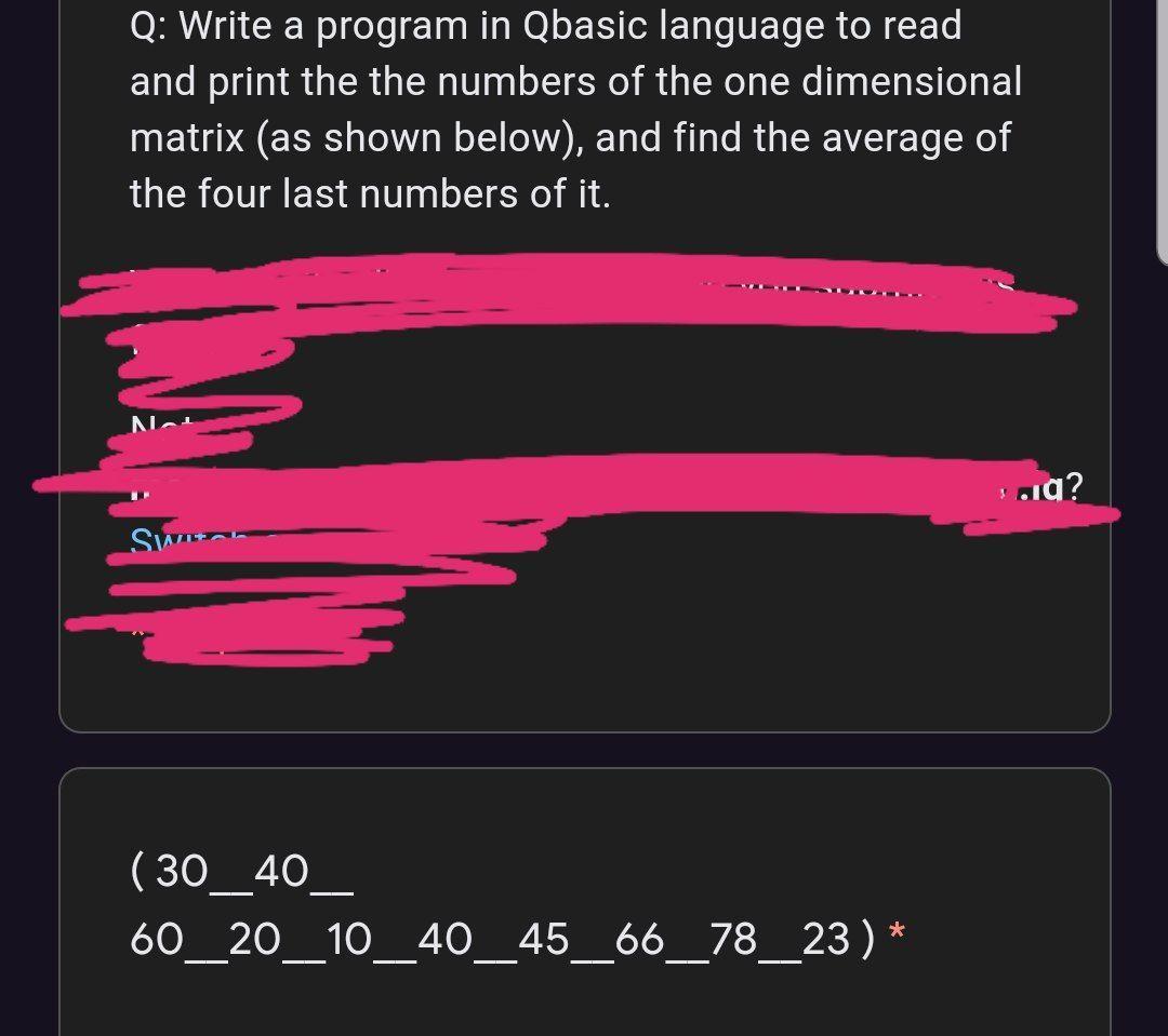 Solved Q Write A Program In Qbasic Language To Read And 