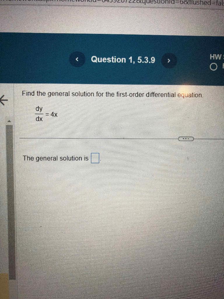 Solved Find the general solution for the first-order | Chegg.com