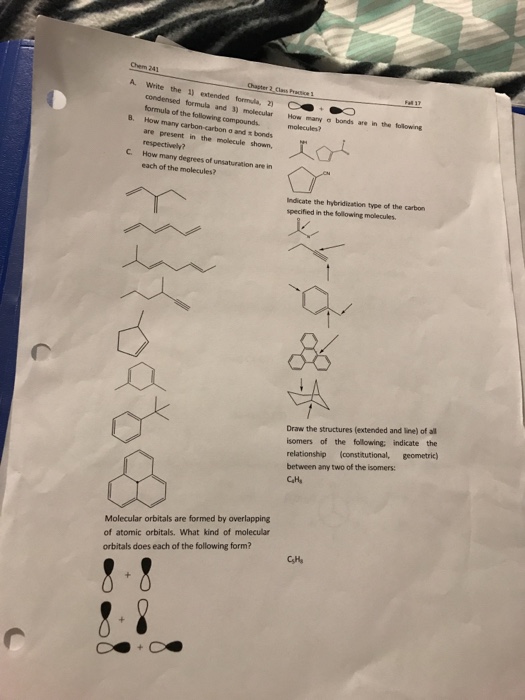 Solved Chem 241 A Write the 1) extended formula, 2C 2Class | Chegg.com