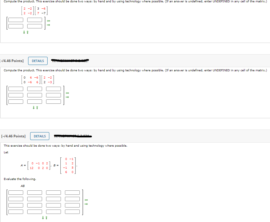 Solved Compute the product. This exercise should be done two | Chegg.com