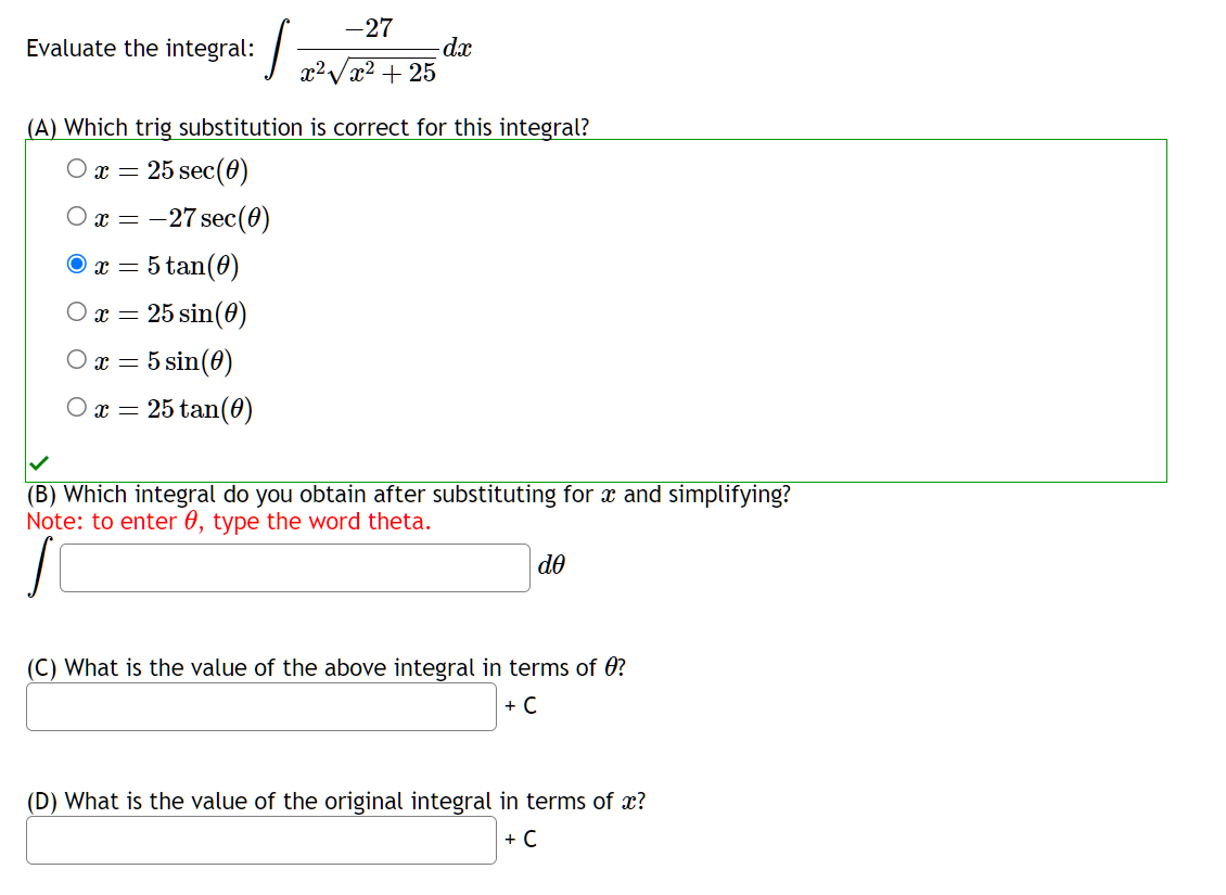 Solved evaluate the integral: \int | Chegg.com