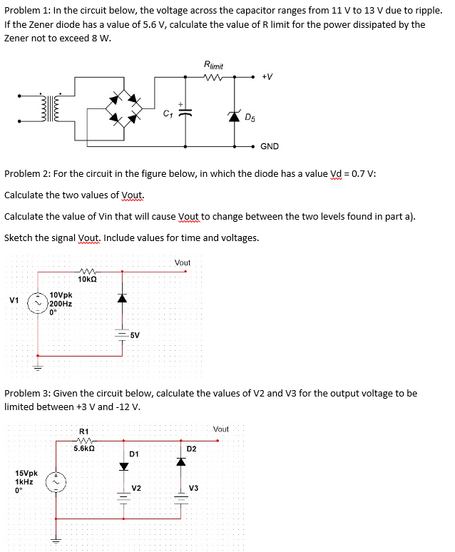 Problem 1: In the circuit below, the voltage across | Chegg.com