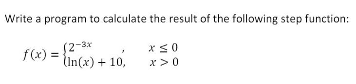 Solved Write a program to calculate the result of the | Chegg.com