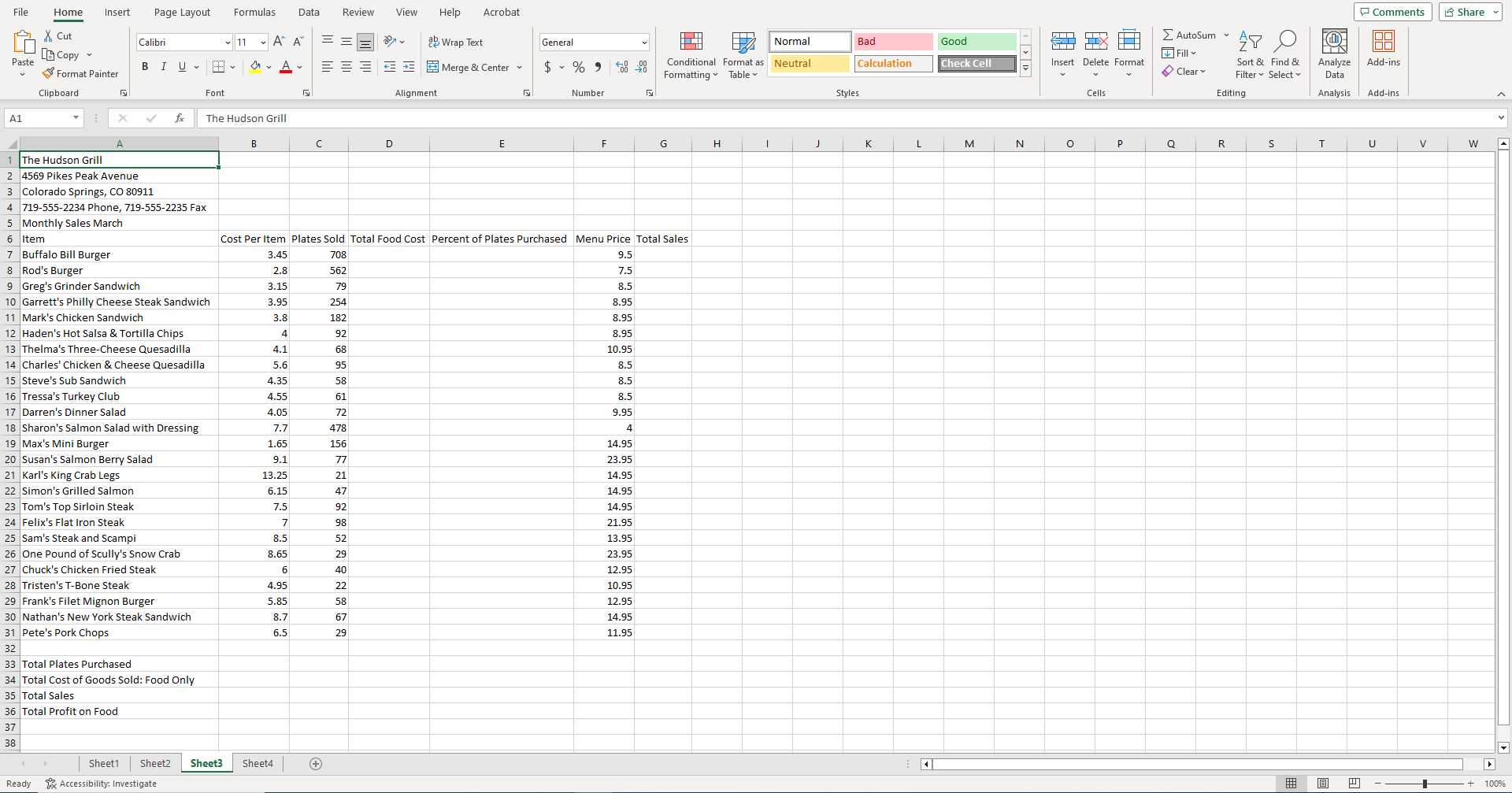Solved AutoSave File Home Insert Page Layout Formulas Data | Chegg.com
