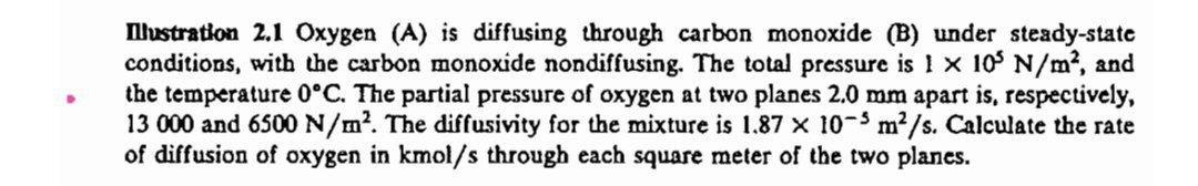 Solved Nlustration 2.1 Oxygen (A) is diffusing through | Chegg.com