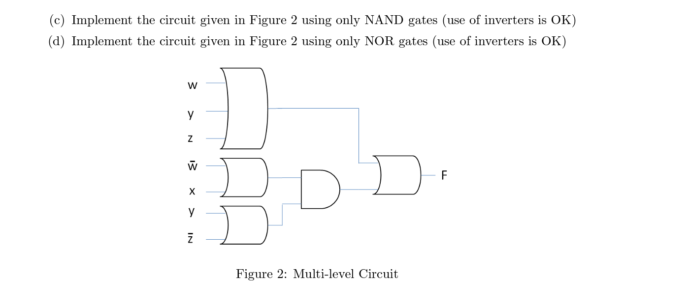 Solved (c) Implement the circuit given in Figure 2 using | Chegg.com