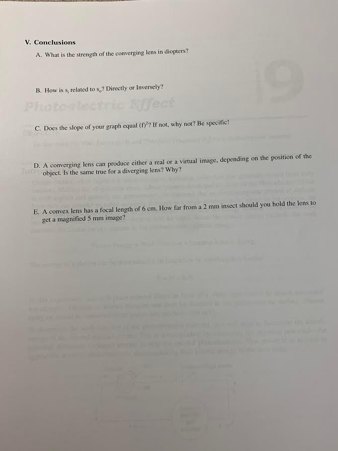 Solved Optical Lenses Experiment the optical bench is 120cm | Chegg.com