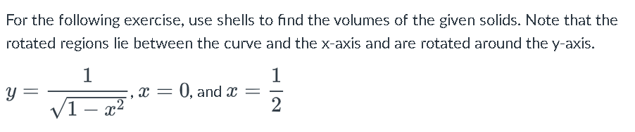 Solved For the following exercise, use shells to find the | Chegg.com