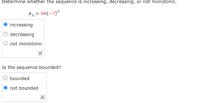 Solved Determine whether the sequence is increasing, | Chegg.com