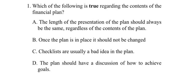 Solved 1. Which of the following is true regarding the | Chegg.com