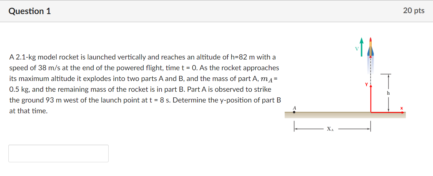 Solved Question 1A 2.1-kg model rocket is launched | Chegg.com
