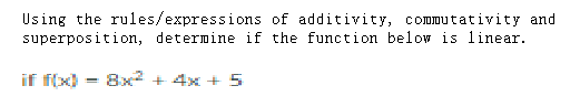 Solved Using the rules/expressions of additivity, | Chegg.com