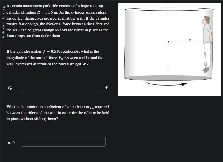 Solved A certain amusement park ride consists of a large | Chegg.com