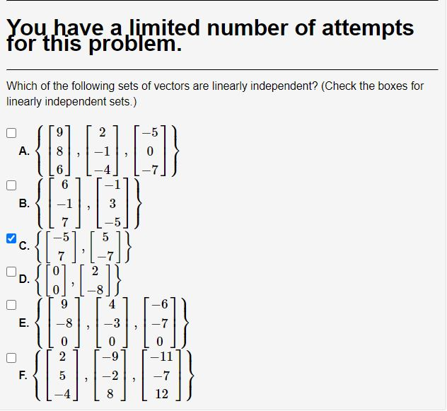 Solved You have a limited number of attempts for this | Chegg.com
