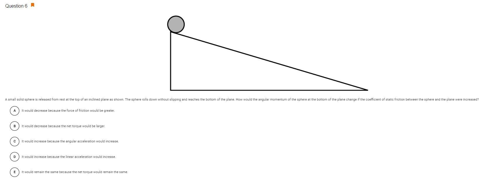 Solved Question 6 A small solid sphere is released from rest | Chegg.com