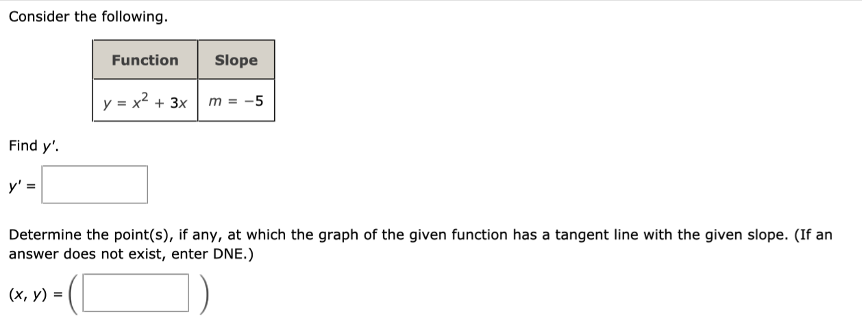 Solved Consider the following. Find y′. y′= Determine the | Chegg.com