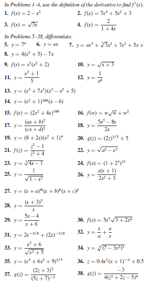 Solved 11. y = 12. y In Problems 1-4, use the definition of | Chegg.com