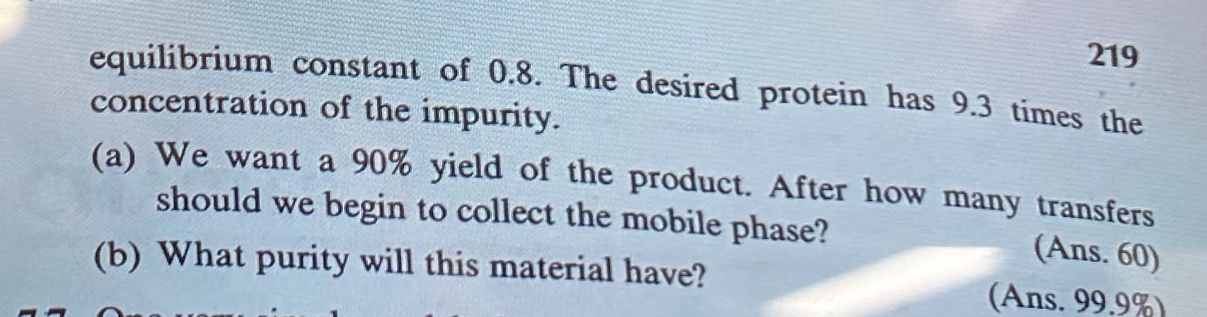Solved 7.6. ﻿A Craig extraction containing many tubes gives | Chegg.com