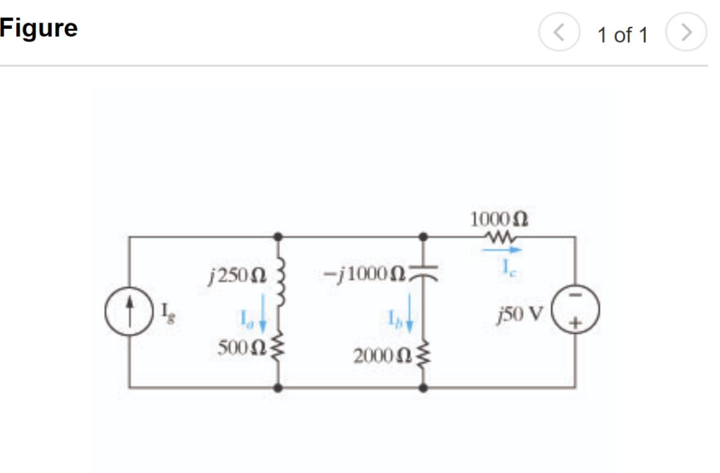 Solved The phasor current Ib in the circuit shown in (Figure | Chegg.com