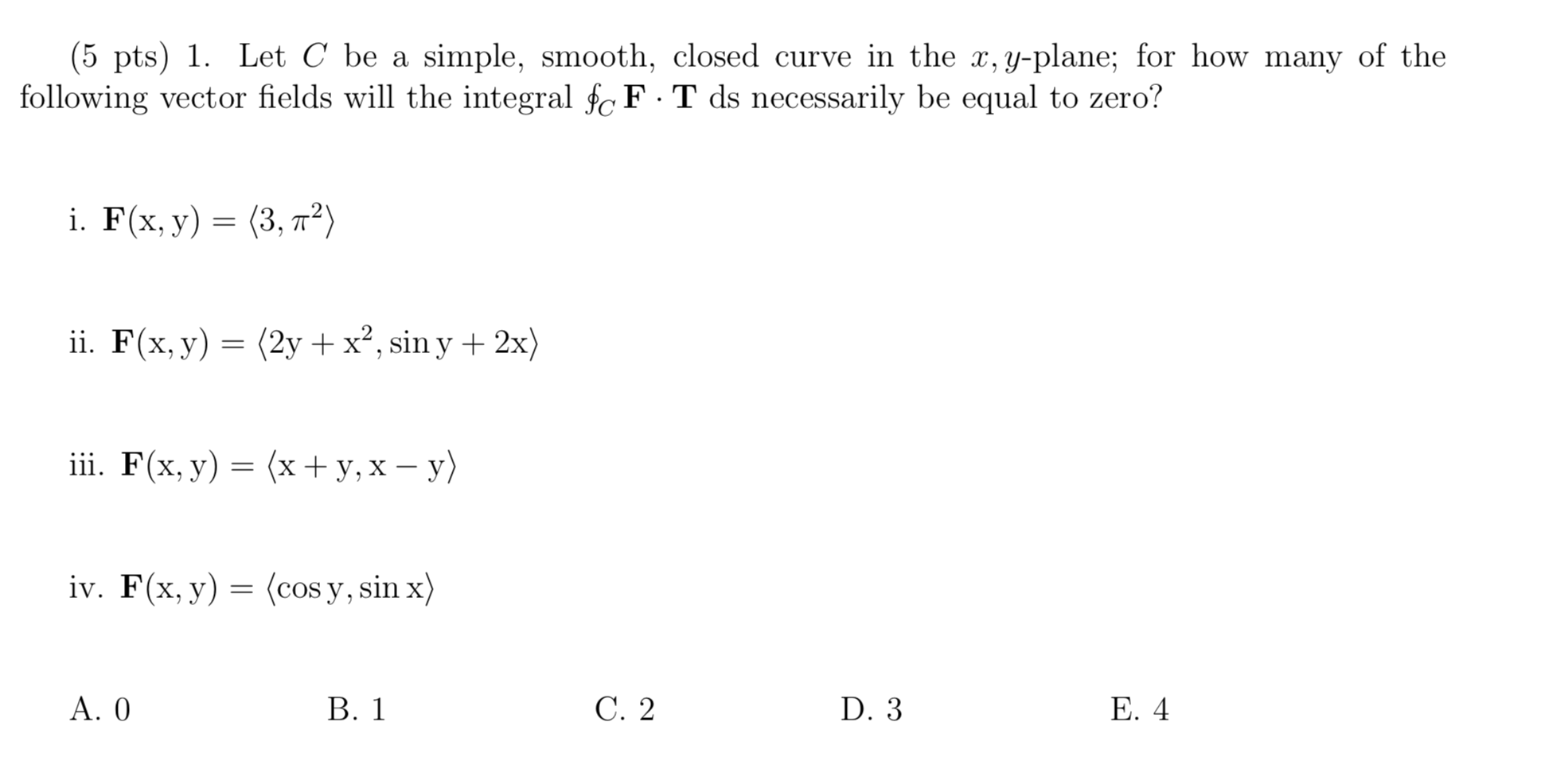 Solved (5 pts) 1. Let C be a simple, smooth, closed curve in | Chegg.com