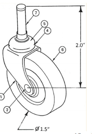 Solved A concept drawing for a caster wheel assembly is | Chegg.com