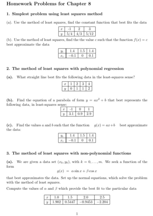 Solved Homework Problems for Chapter 8 1. Simplest problem | Chegg.com