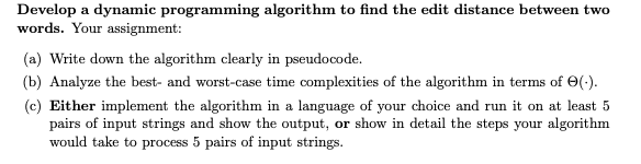 2. Edit Distance Problem: The words computer and | Chegg.com