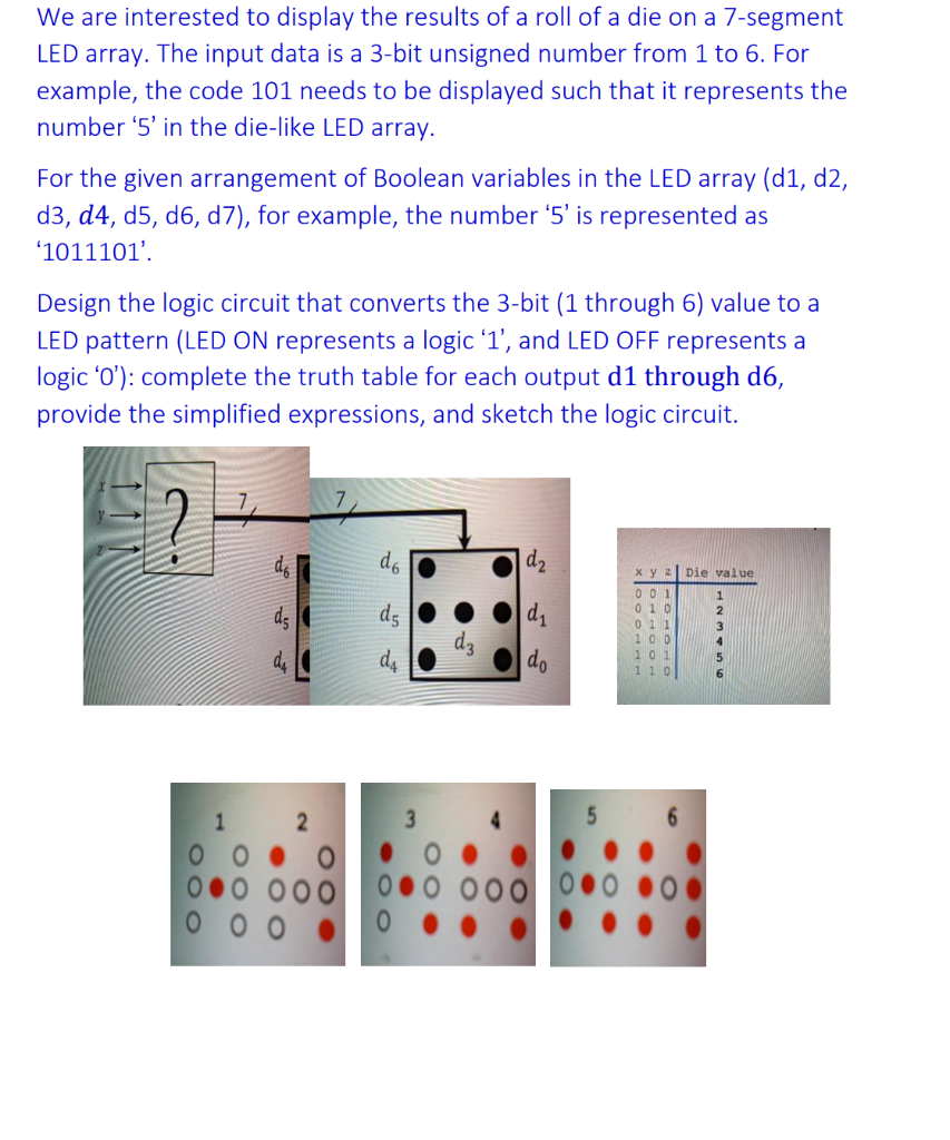 Solved We are interested to display the results of a roll of | Chegg.com