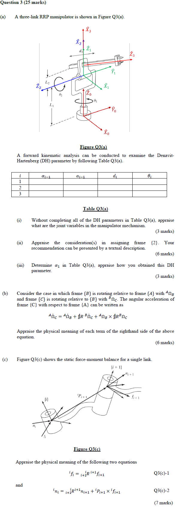A three-link RRP manipulator is shown in Figure | Chegg.com