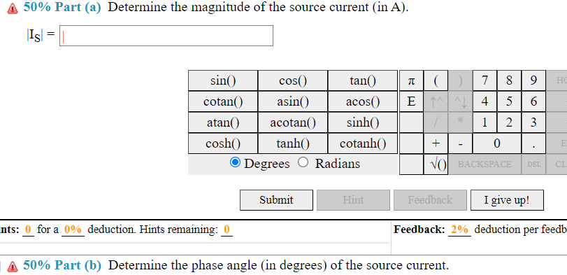 Solved For the circuit shown: VS = (224 V)Cos[(1520 rad/s)t] | Chegg.com