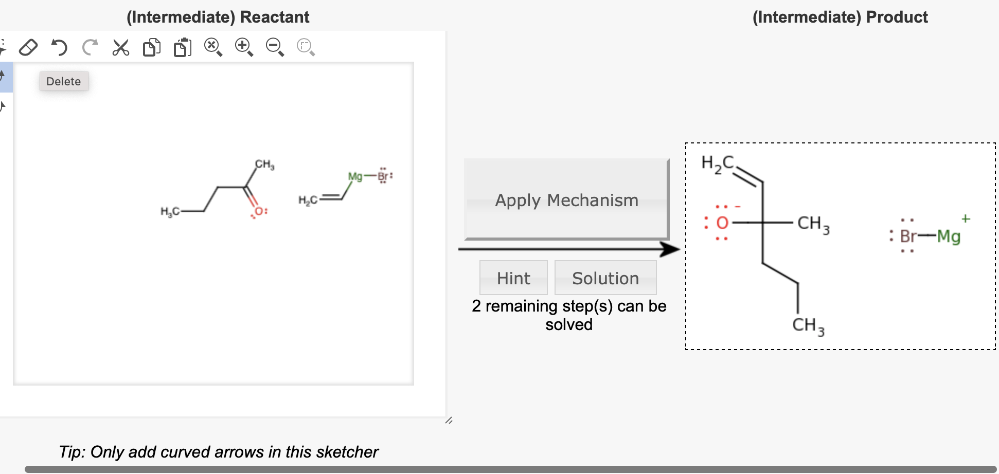 Solved (Intermediate) Product (Intermediate) Reactant і 5 iO | Chegg.com