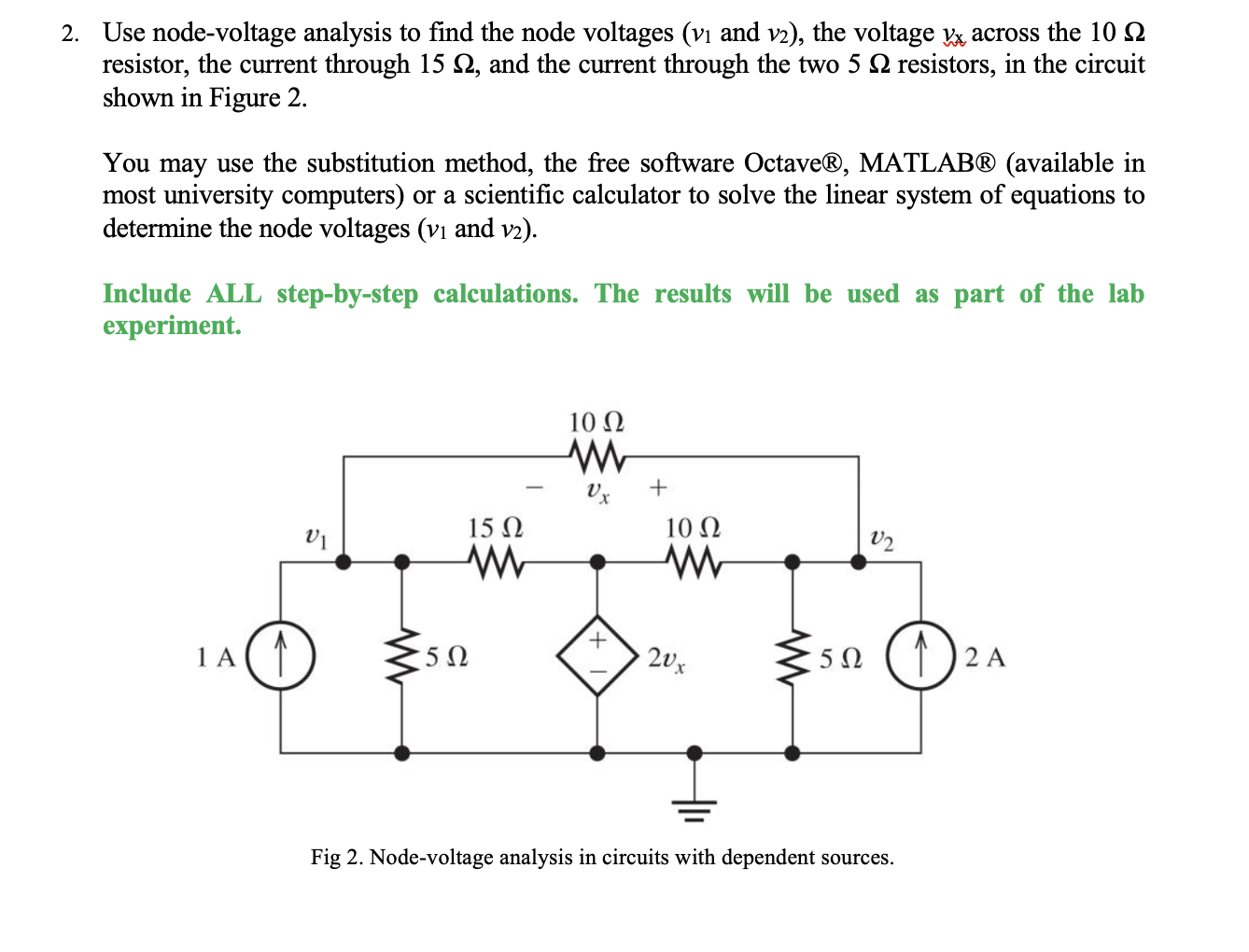 Use node-voltage analysis to find the node voltages | Chegg.com