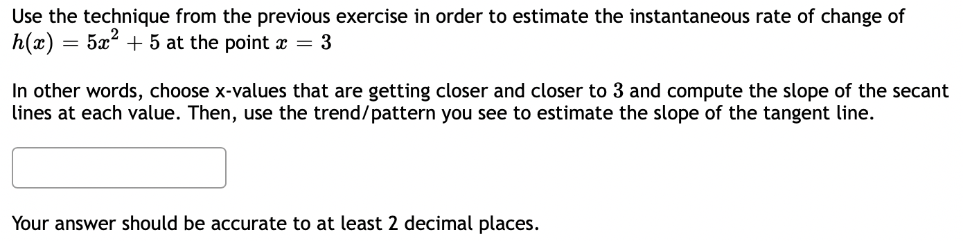 Solved Use the technique from the previous exercise in order | Chegg.com