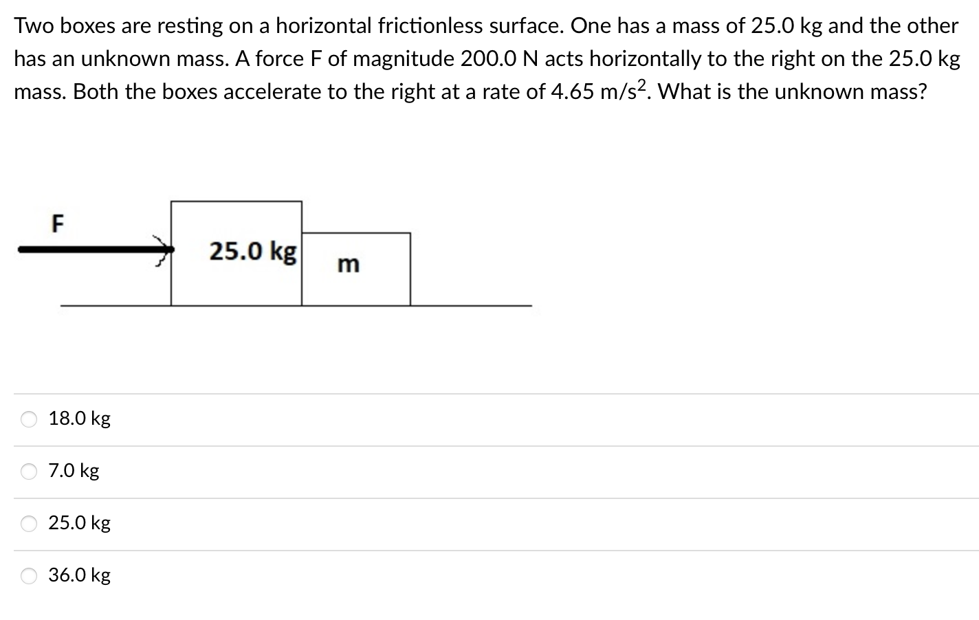 Solved Two boxes are resting on a horizontal frictionless | Chegg.com
