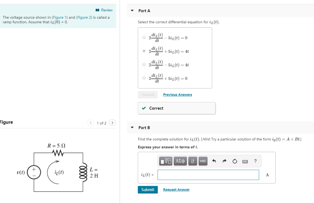 Solved Review Part A The voltage source shown in (Figure 1) | Chegg.com