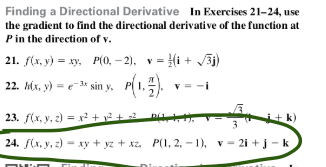 Solved Finding a Directional Derivative In Exercises 21-24, | Chegg.com