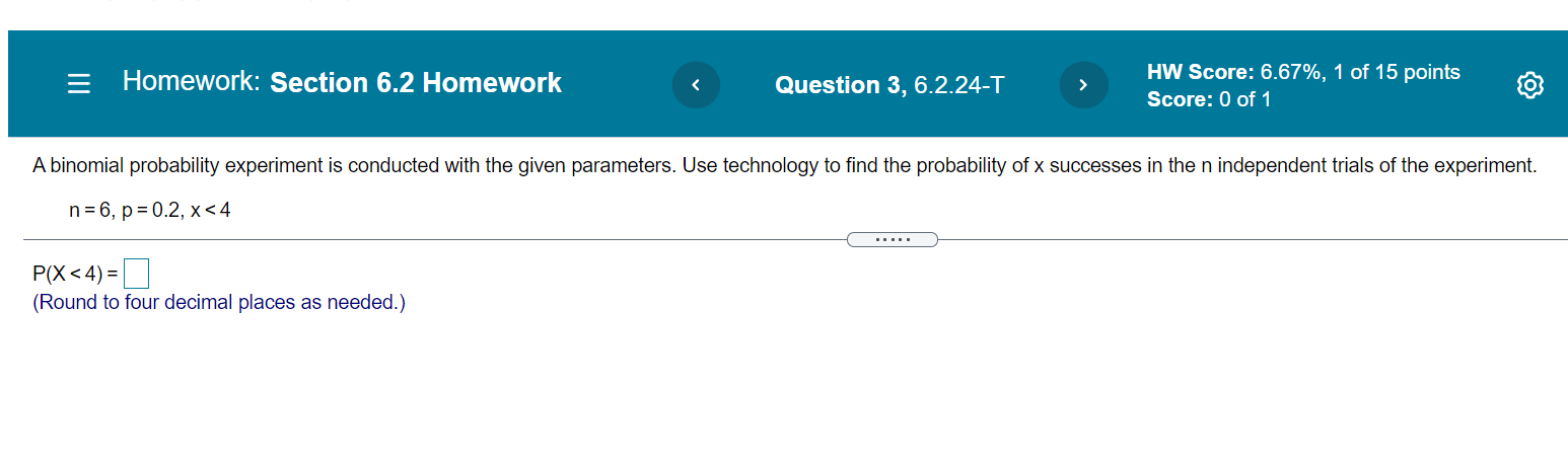 Solved MATH& 146- SU21- ITEM 5910 Homework: Section 6.2 | Chegg.com