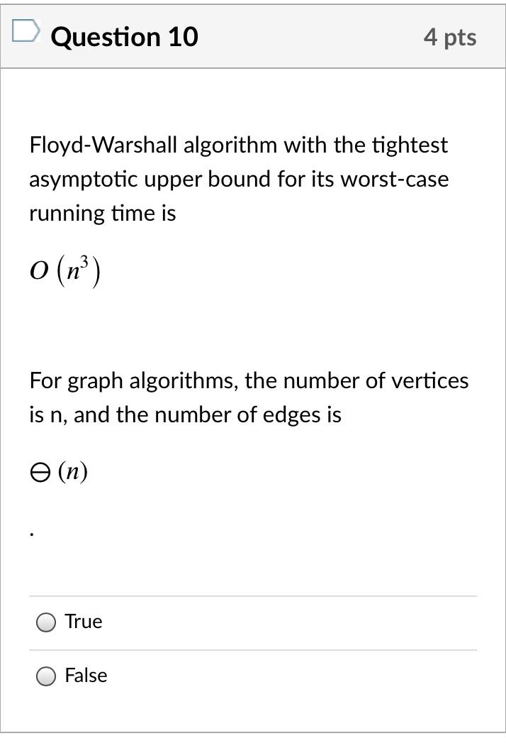 Solved Question 7 4 Pts Bellman Ford Algorithm With The