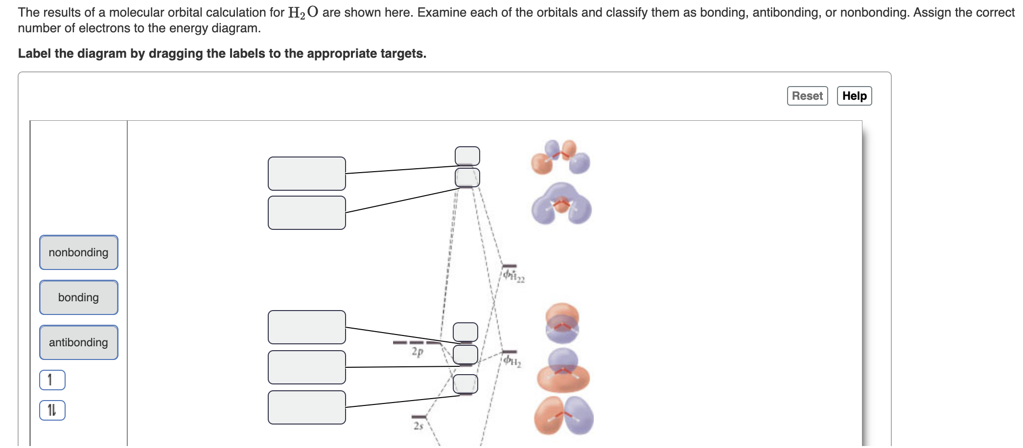 Solved The Results Of A Molecular Orbital Calculation For