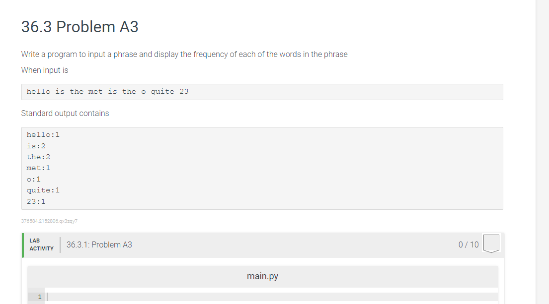 Solved 36.3 Problem A3 Write a program to input a phrase and | Chegg.com