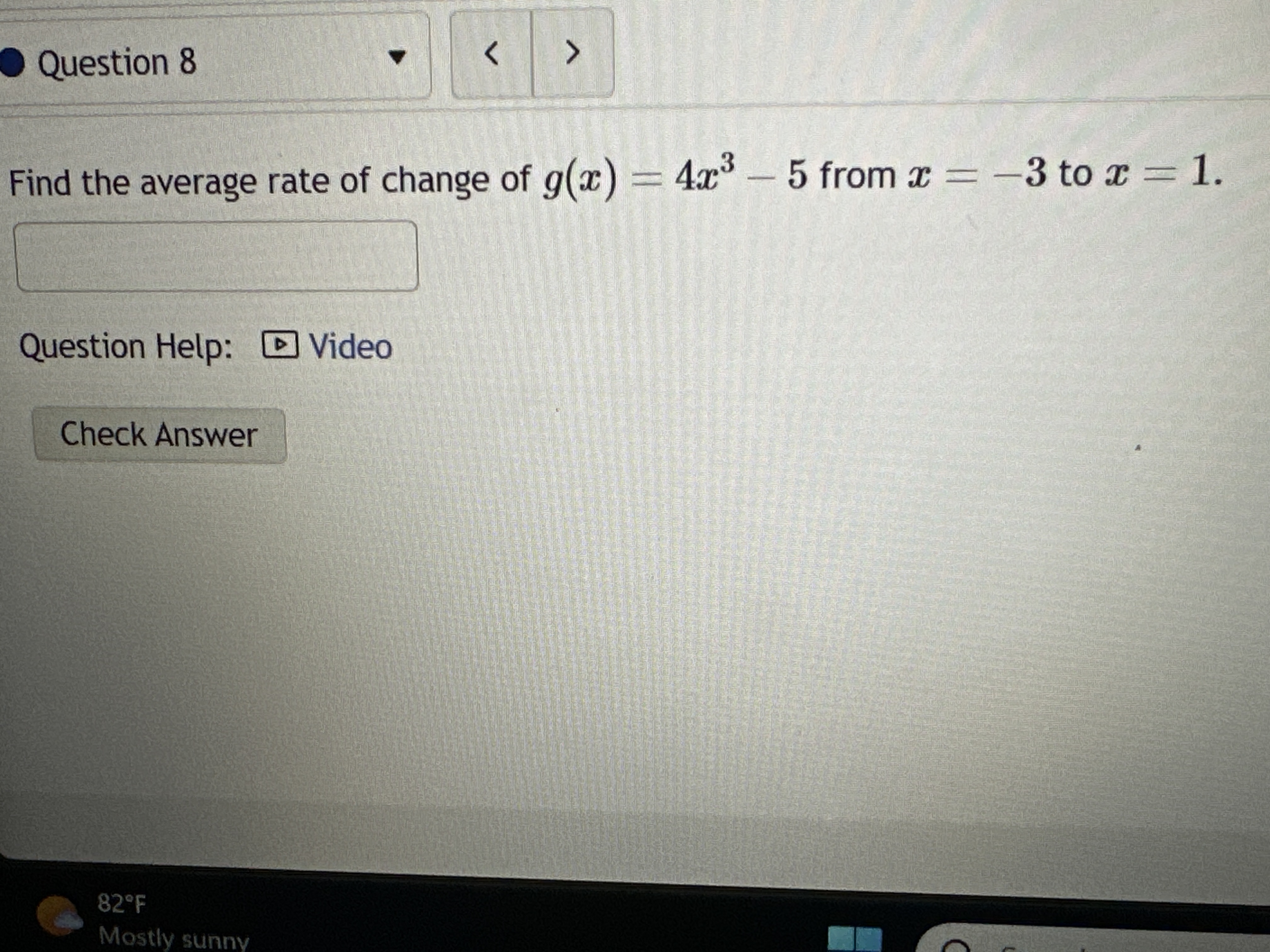Solved Find the average rate of change of g(x)=4x3−5 from | Chegg.com | Chegg.com