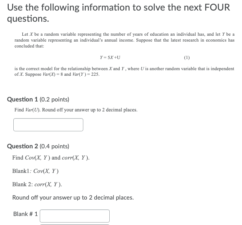 Solved Use the following information to solve the next FOUR | Chegg.com