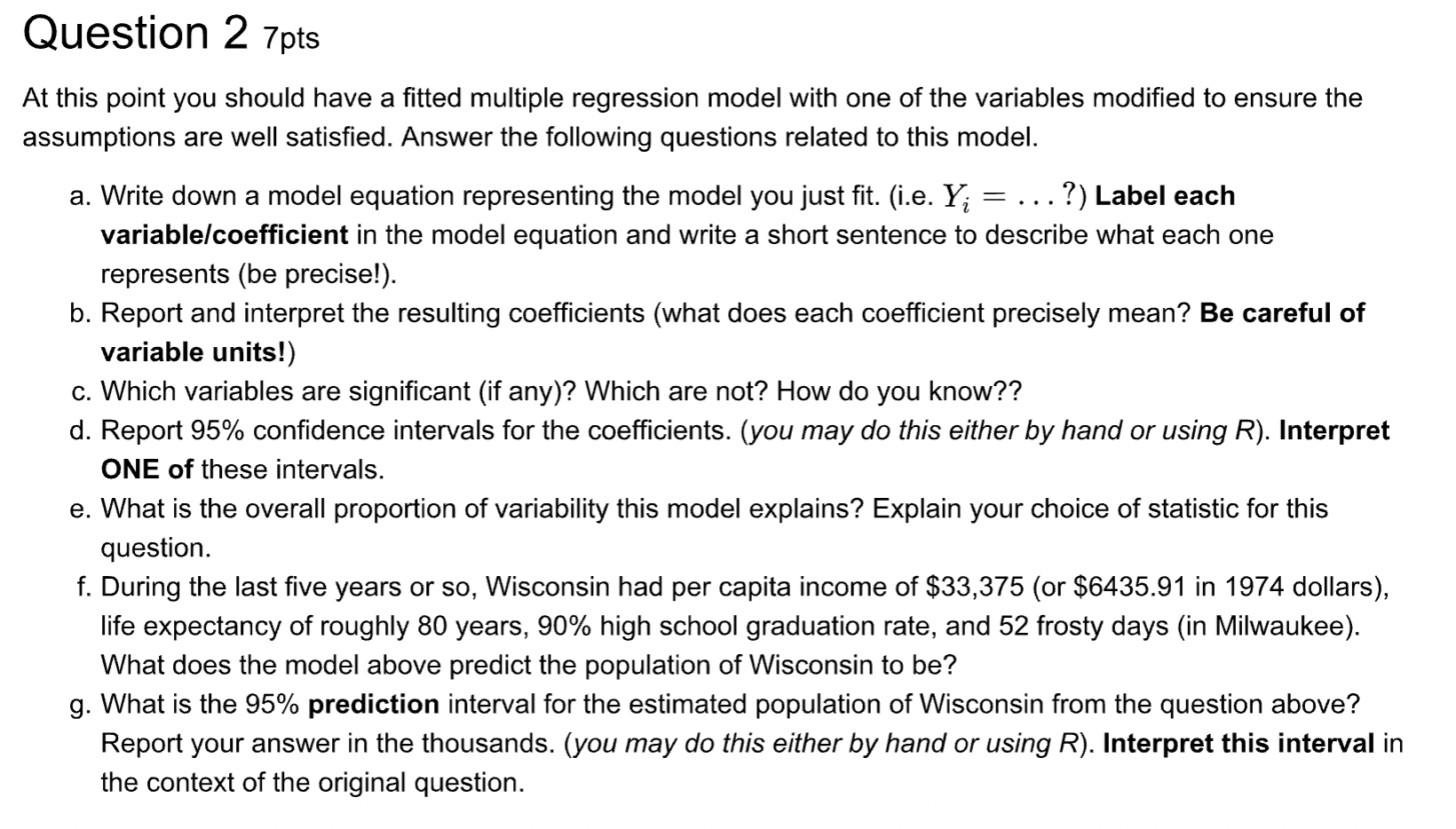 The dataset state. x77 in R contains the following | Chegg.com