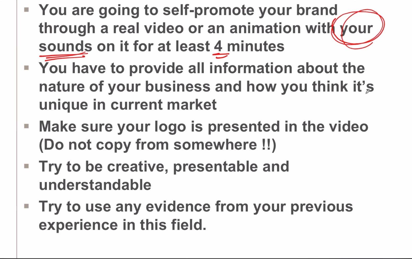 Solved • You are going to self-promote your brand through a | Chegg.com