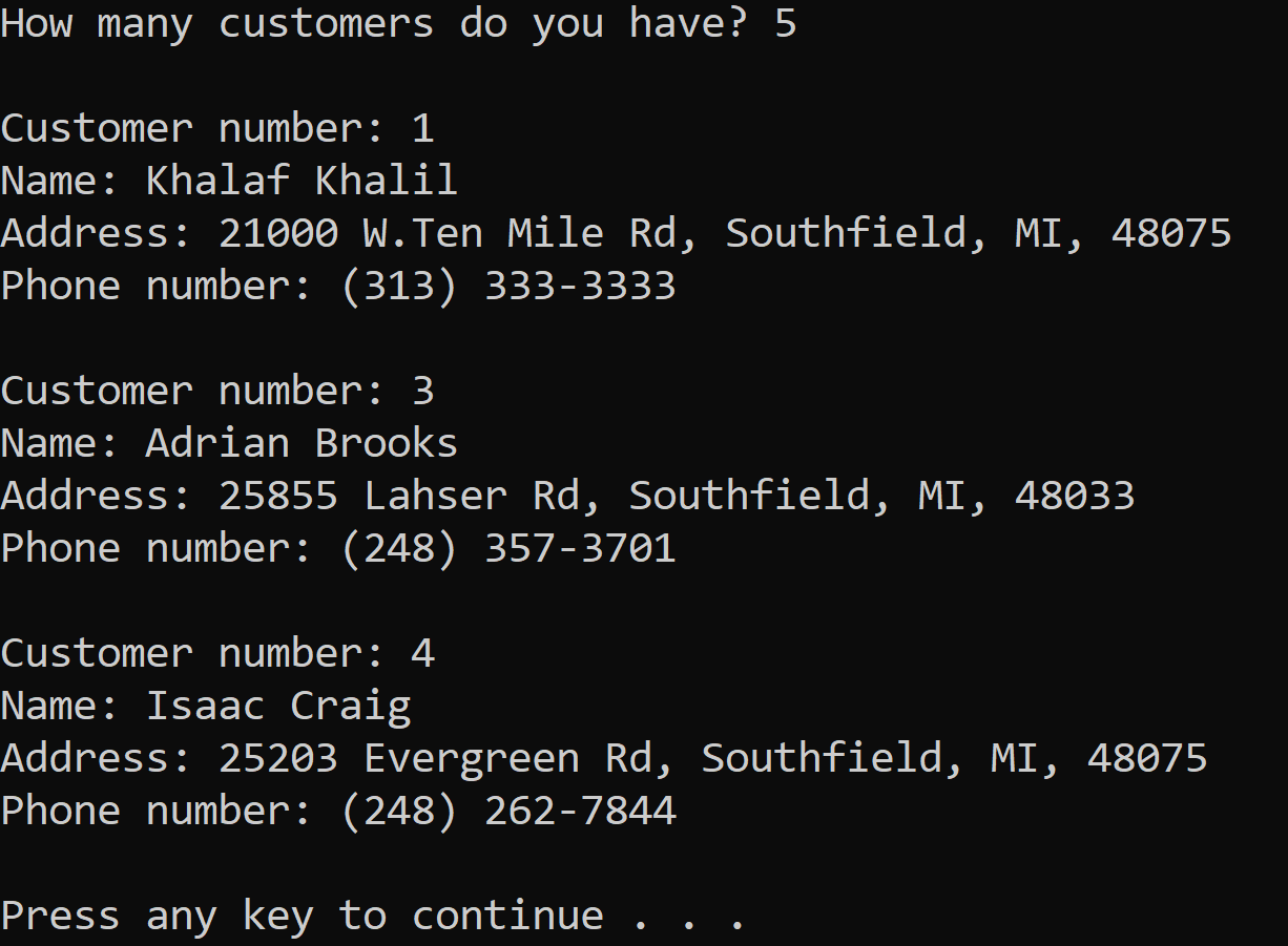 Solved Design a class named PersonData with the following | Chegg.com