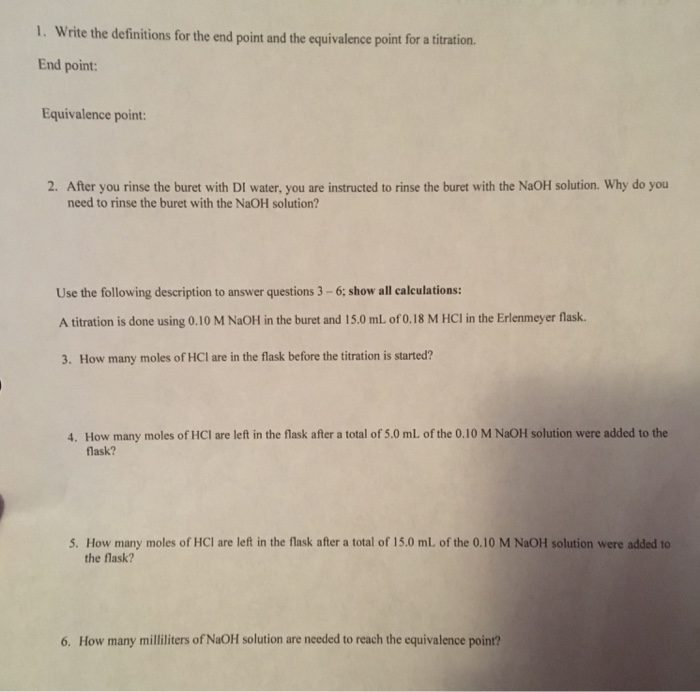 Solved 1. Write the definitions for the end point and the | Chegg.com